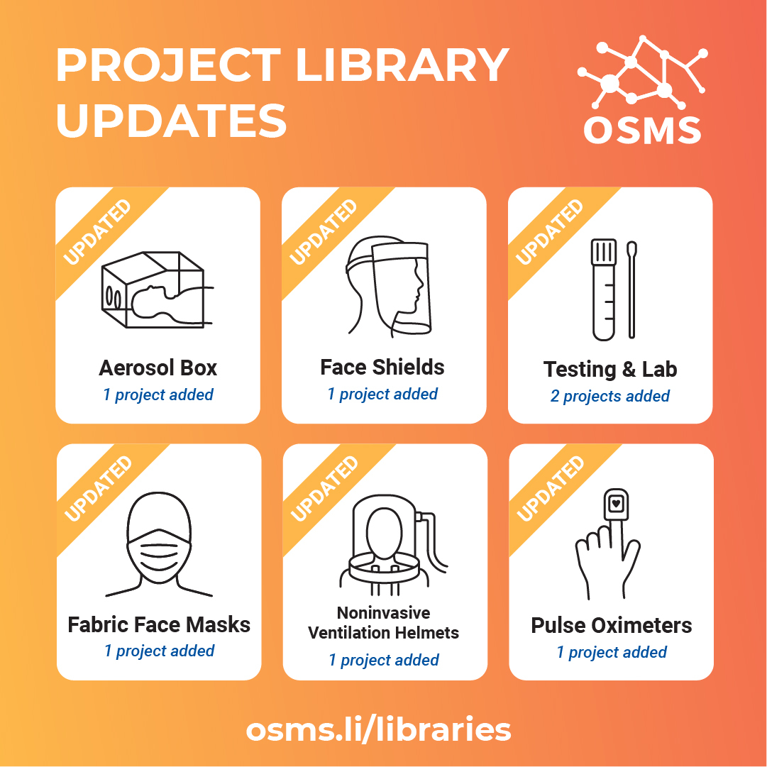 Project Library updates: Aerosol Box, Face Shields, Testing & Lab ...